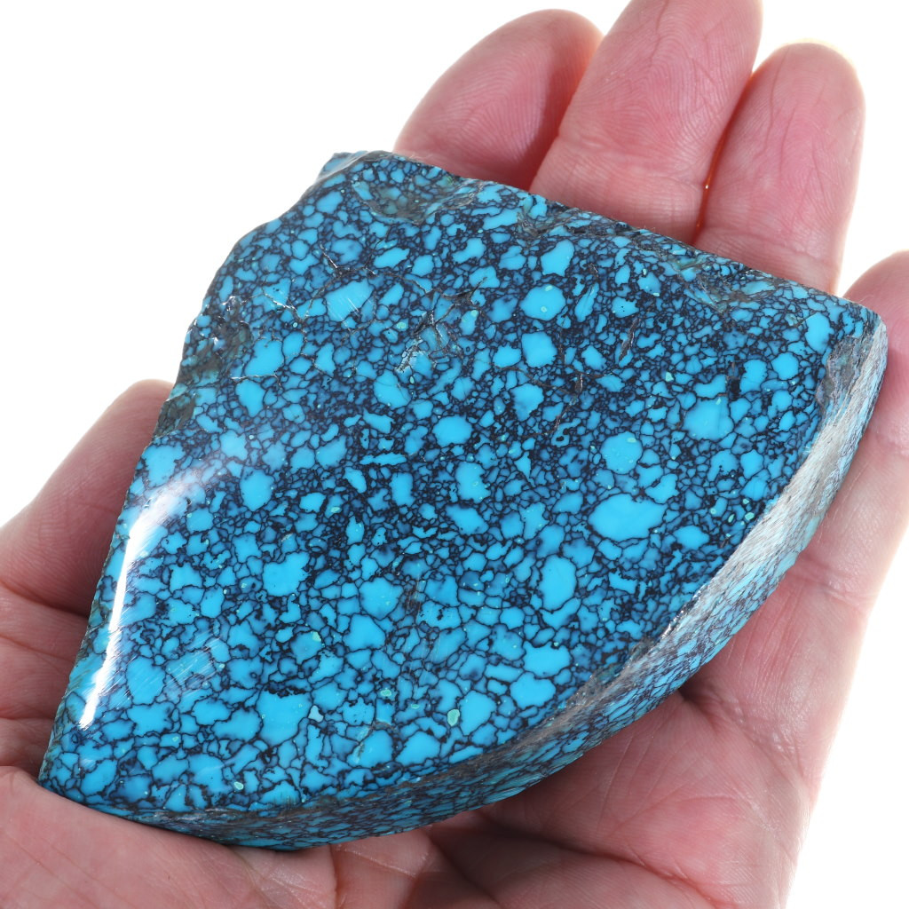 Lander Blue Spiderweb Turquoise Gibbsite Rough $.50 per Gram 35547