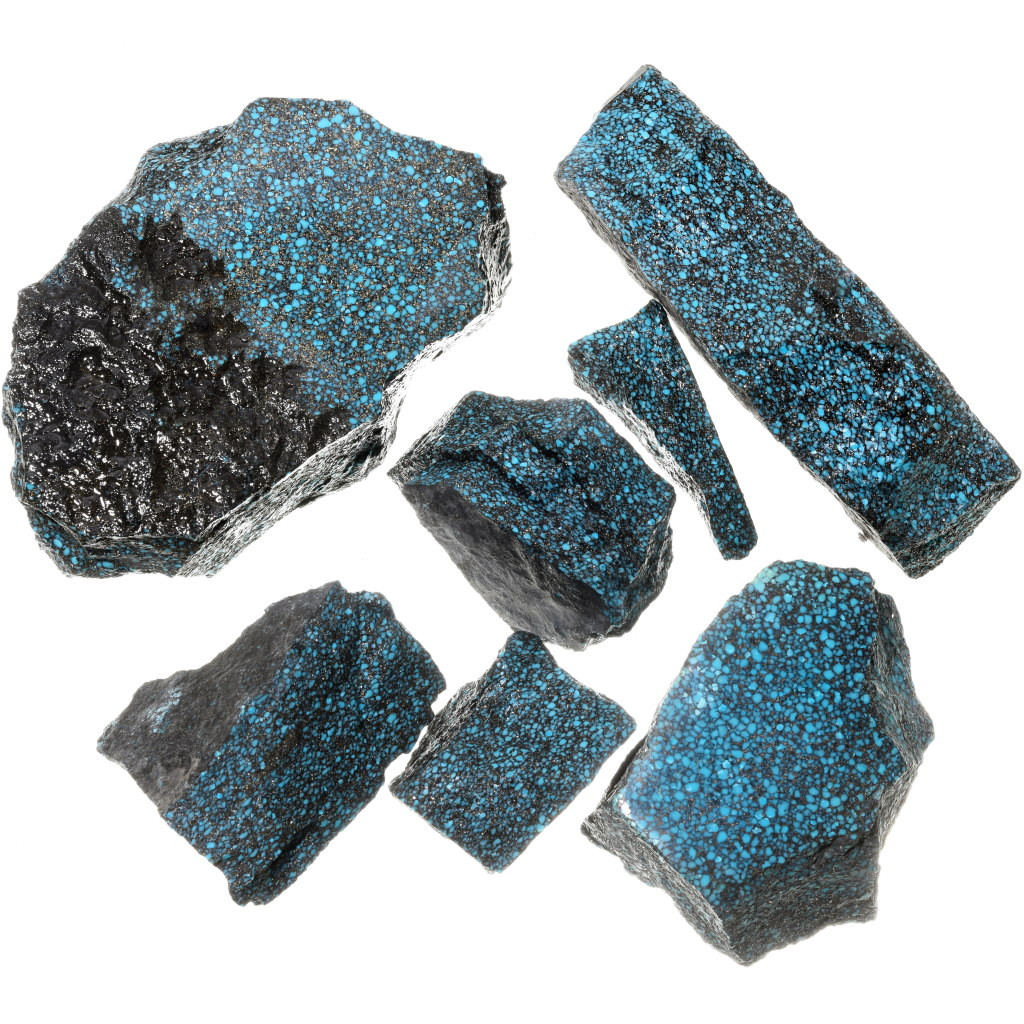 Spiderweb Turquoise Gibbsite Cabbing Rough Pyrite Crystal Shine $.50 ...