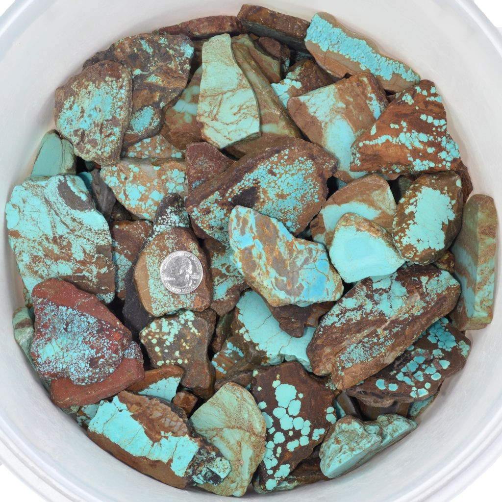 High Grade Number 8 Turquoise Slices One Pound Lot 37258