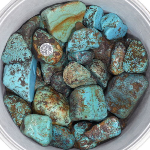 High Grade Number 8 Turquoise Slices One Pound Lot 37258