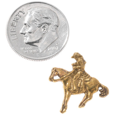 Reining Horse Equestrian Trophy Buckle Golden Brass Part 5/8" Wide 36221