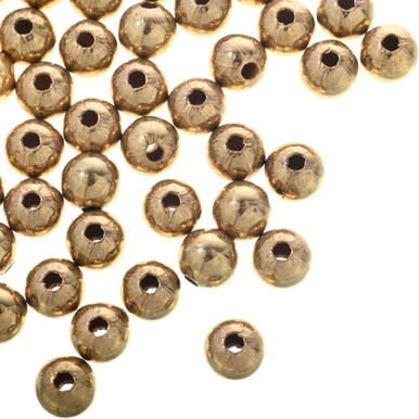 Gold Plated Seamless Beads 6mm Package of 25 32754