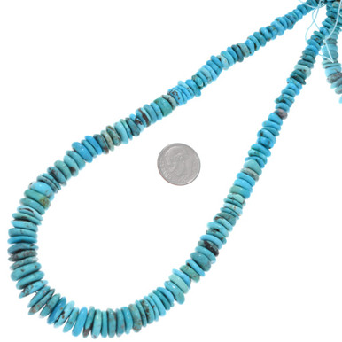 Graduated Turquoise Disc Beads Bright Blue Tapered 5mm to 13mm 45075