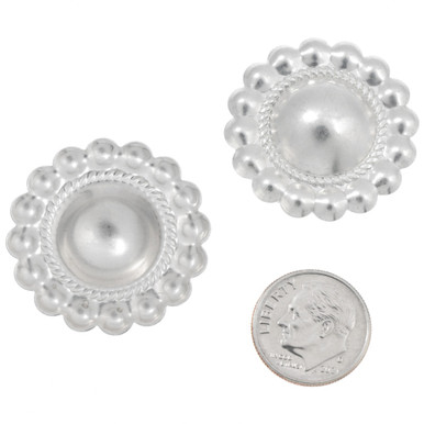 Sterling Silver Western Concho Navajo Style Round 1-1/8" 45198