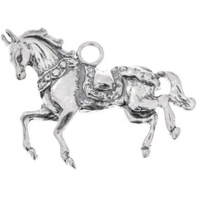 Sterling Silver Prancing Pony Charm 1” Long 36626