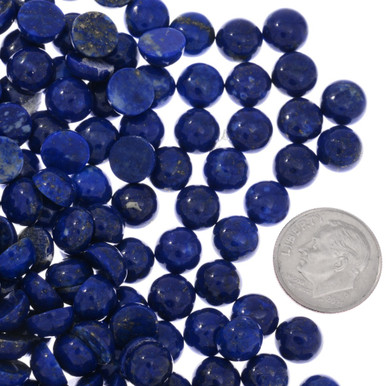 8mm Round Natural A Grade to AA Grade Lapis Lazuli Cabochon for Jewelry ...
