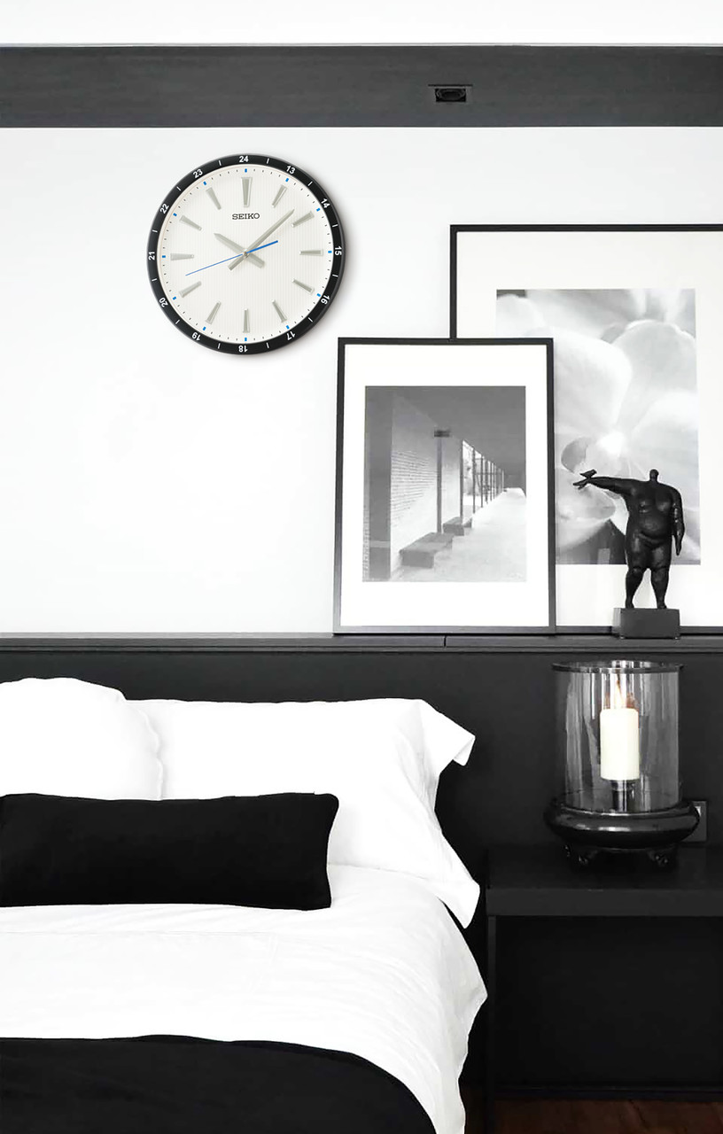 14" Kao Wall Clock, White QXA802JLH - Seiko Clocks