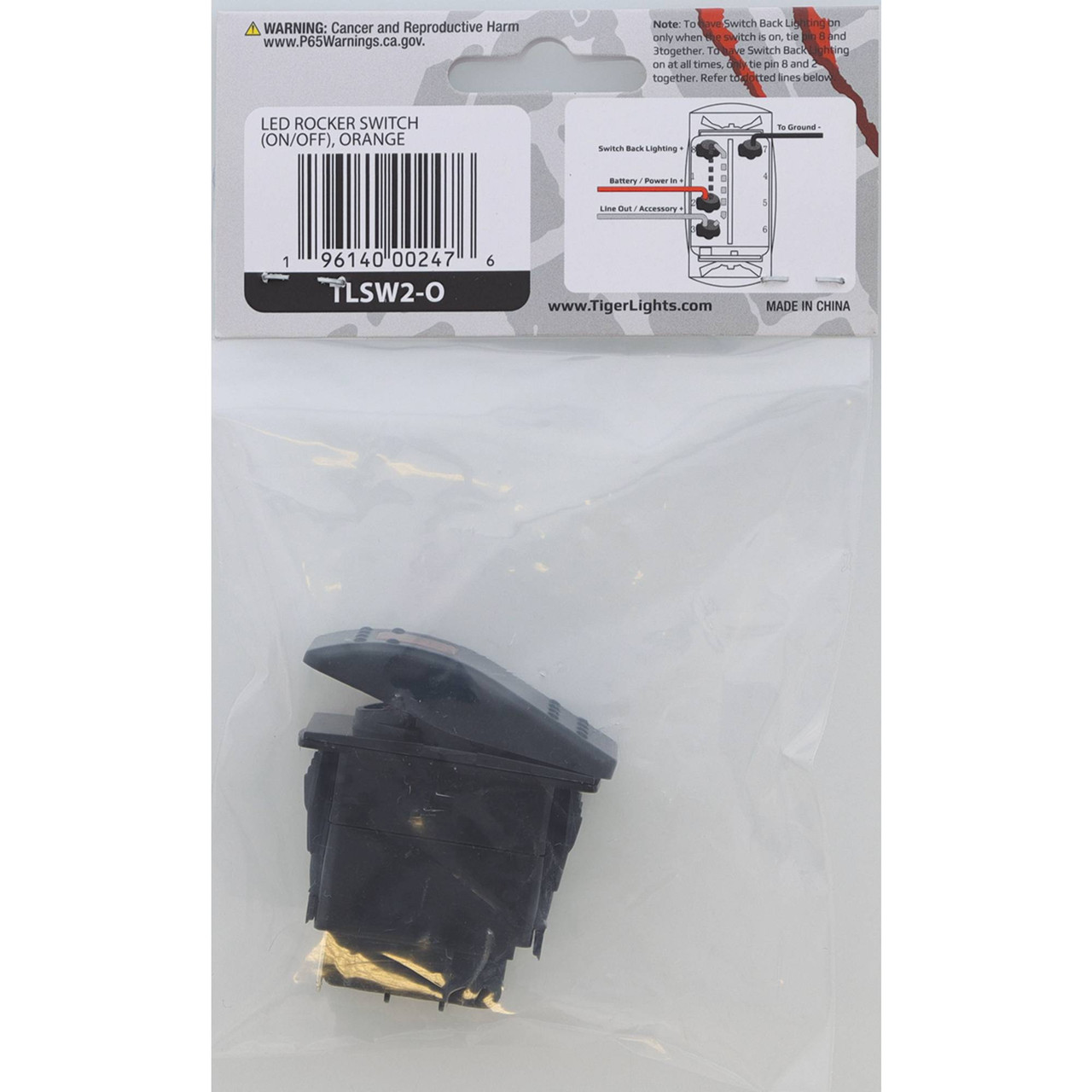 Tiger Lights 12V LED Rocker/Toggle Switch Orange Color; TLSW1-ORANGE ...