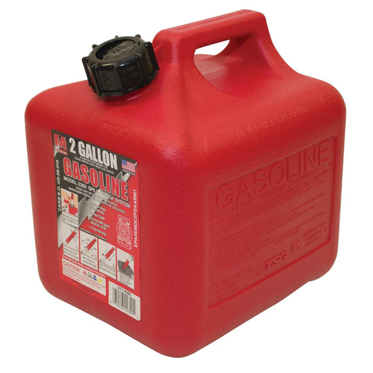 2 Gallon Plastic Gasoline Fuel Can 765-516 | Complete Tractor