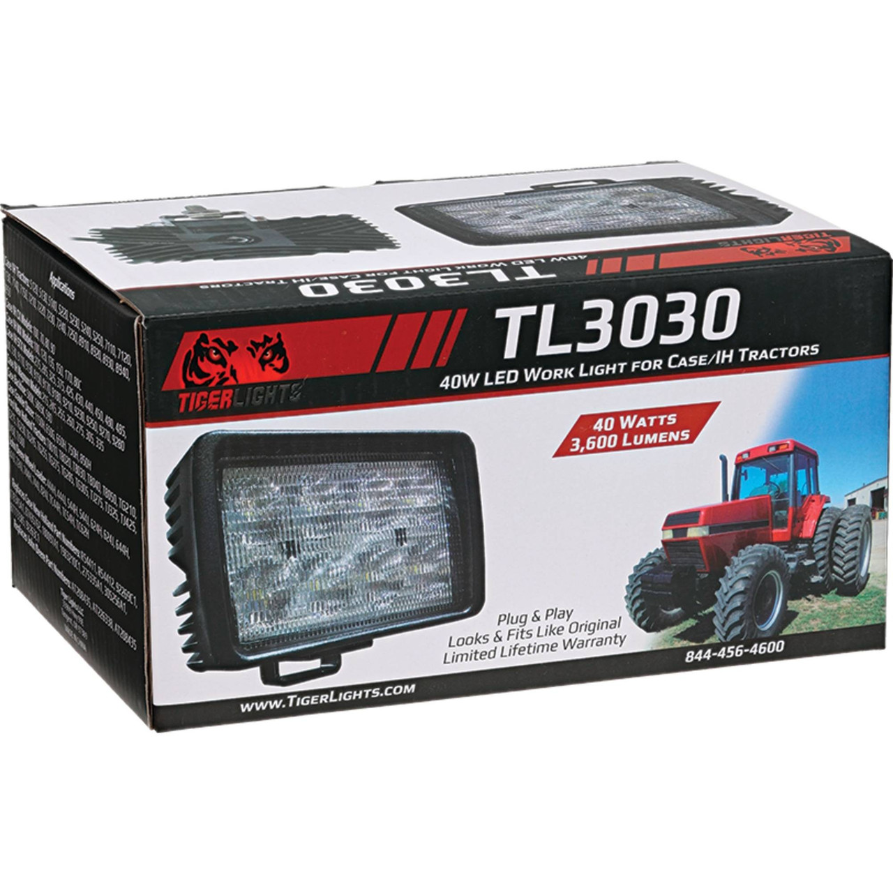 Tiger Lights LED Tractor Light 12V For John Deere AT208435 Flood Off ...