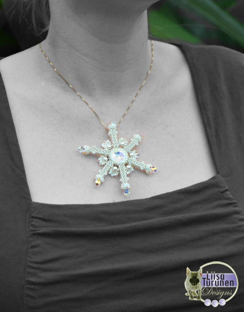 Winter Frost Pendant Beading Kit - Liisa Turunen Designs