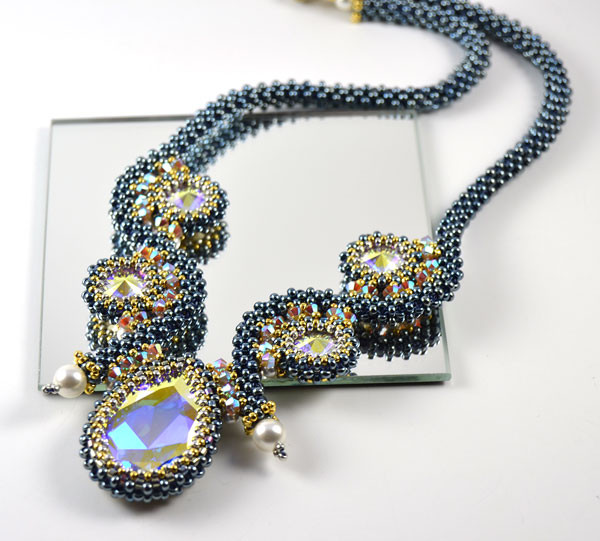 Bellatrix Necklace Bronze & Fuschia Beading Kit - Liisa Turunen Designs