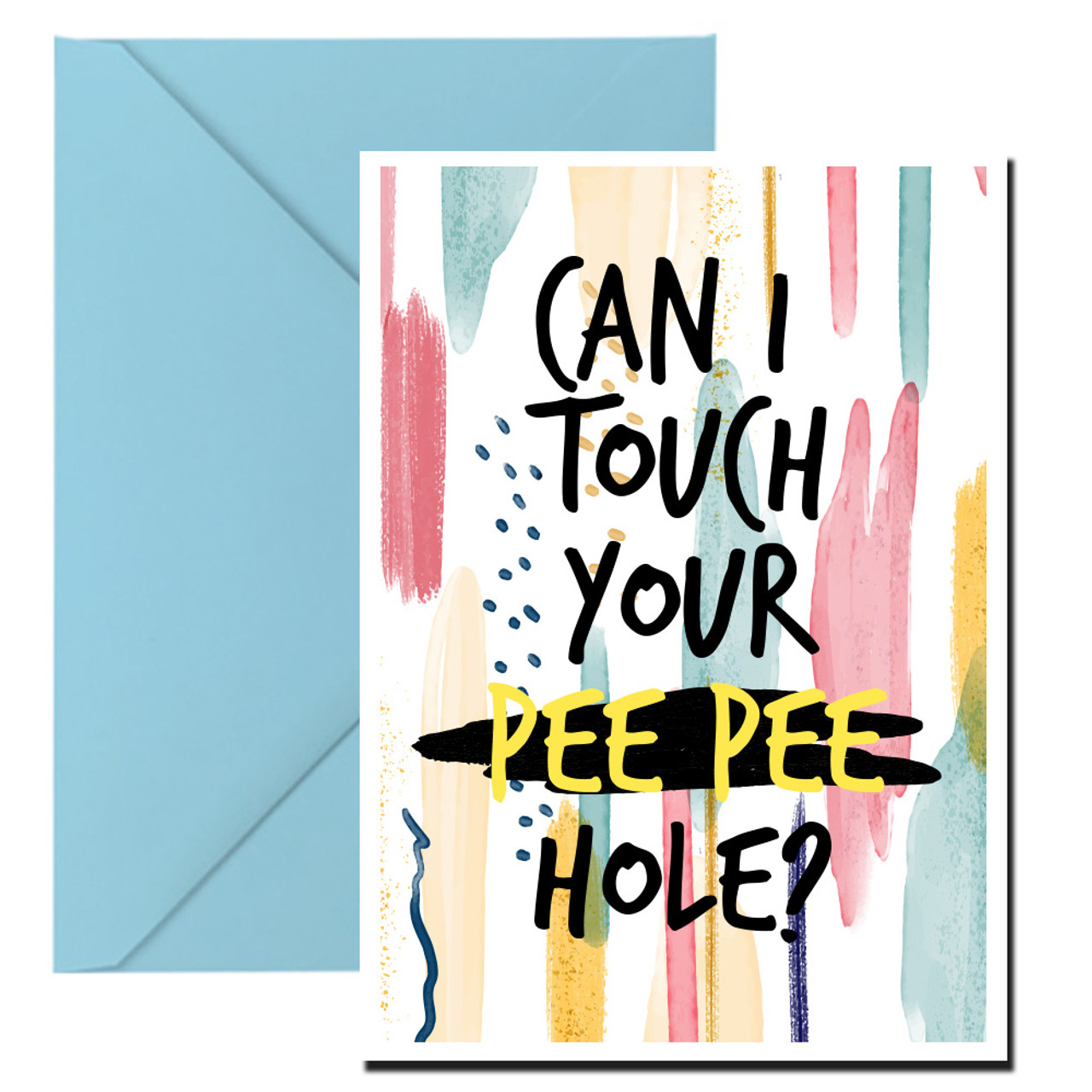 Naughty 56 Can I Touch Your Pee Pee Hole Birthday Card Personalised Cards