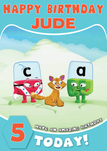 Alphablocks 2 Kidshows Birthday Card - Personalised Cards