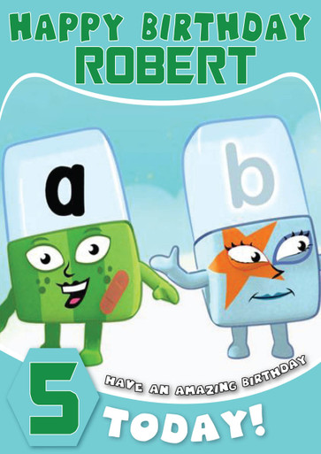 Alphablocks 4 Kidshows Birthday Card - Personalised Cards