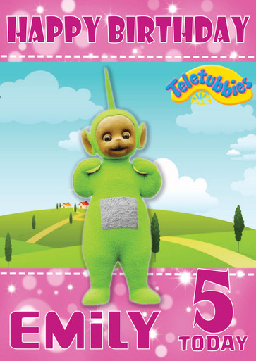 Teletubbies 2 Kidshows Birthday Card - Personalised Cards