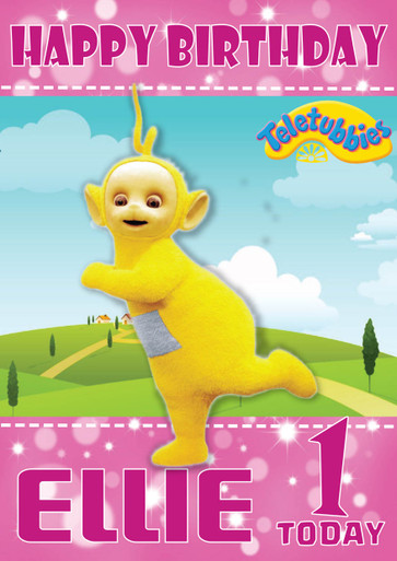 Teletubbies 3 Kidshows Birthday Card - Personalised Cards