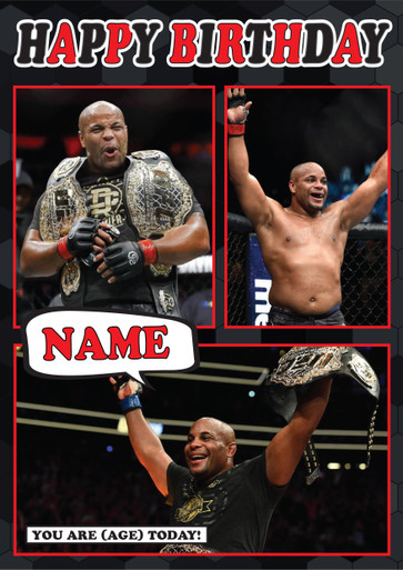 Daniel Cormier Mc1085 Birthday Card - Personalised Cards