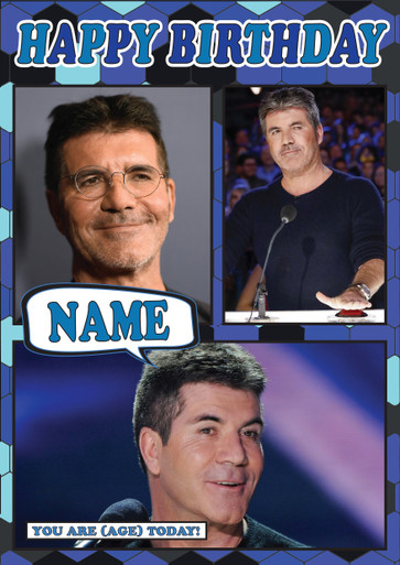 Simon Cowell Mc1366 Birthday Card - Personalised Cards