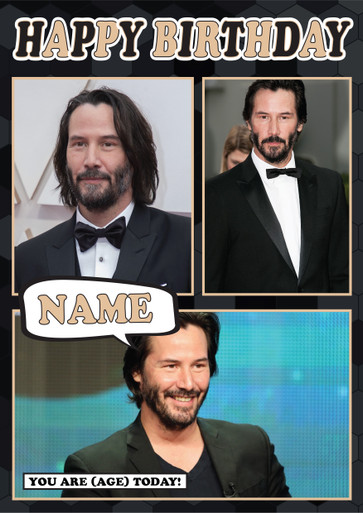 Keanu Reeves Mc1246 Birthday Card - Personalised Cards