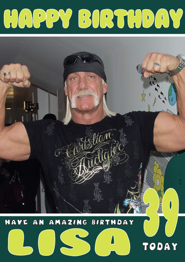 Hulk Hogan 2 Wwe Birthday Card - Personalised Cards