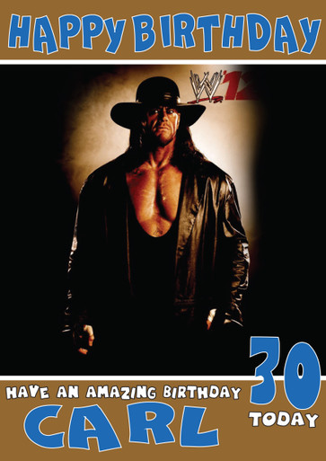 Undertaker 2 Wwe Birthday Card - Personalised Cards