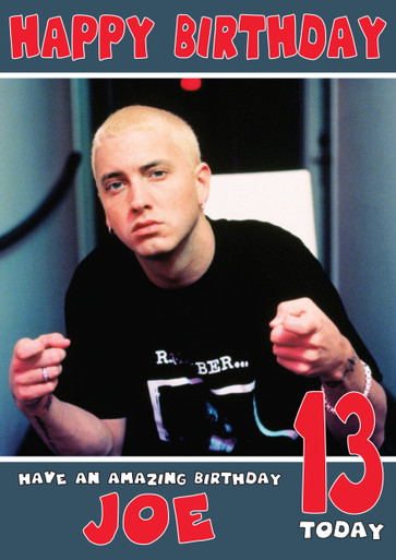 Personalised Eminem 2 Celebrity Birthday Card - Personalised Cards
