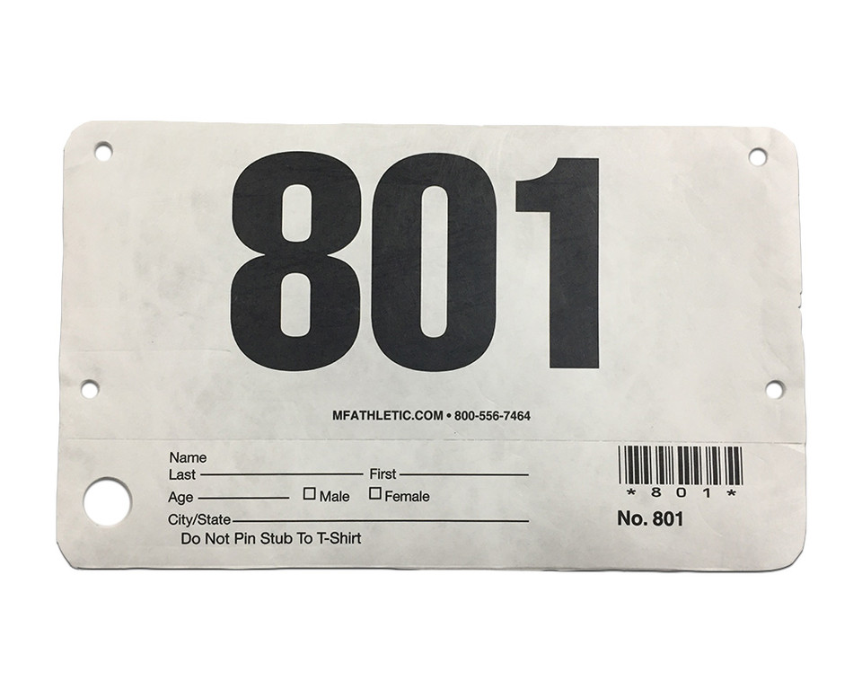 Track & Field Race Numbers and Hip/Lane Numbers