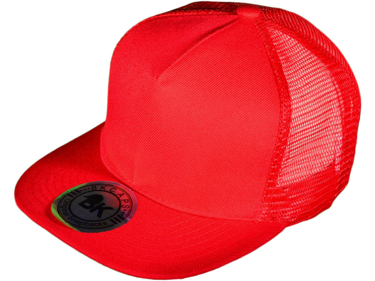 Wholesale BK Caps Flat Bill 5 Panel SnapBack Mesh Trucker Caps Hats 2 ...