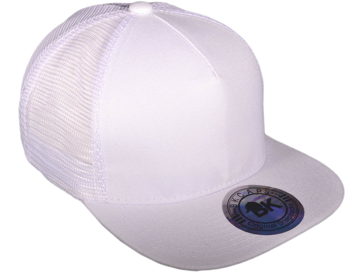 Wholesale BK Caps Flat Bill 5 Panel SnapBack Mesh Trucker Caps Hats 2 ...