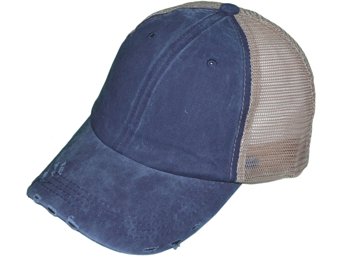 Wholesale Distressed Mesh Trucker Hats - BK Caps Low Profile ...