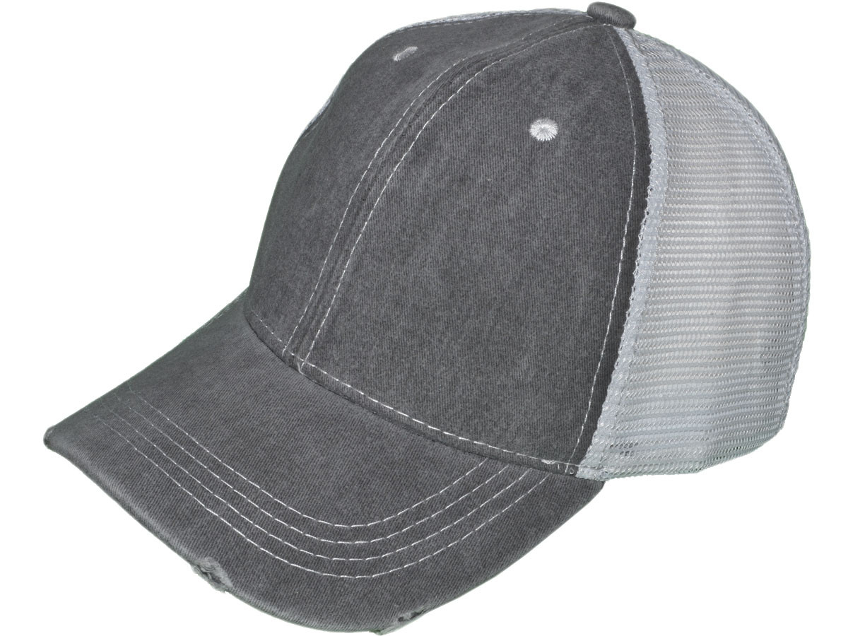 Wholesale Distressed Mesh Trucker Hats - BK Caps Low Profile Structured ...