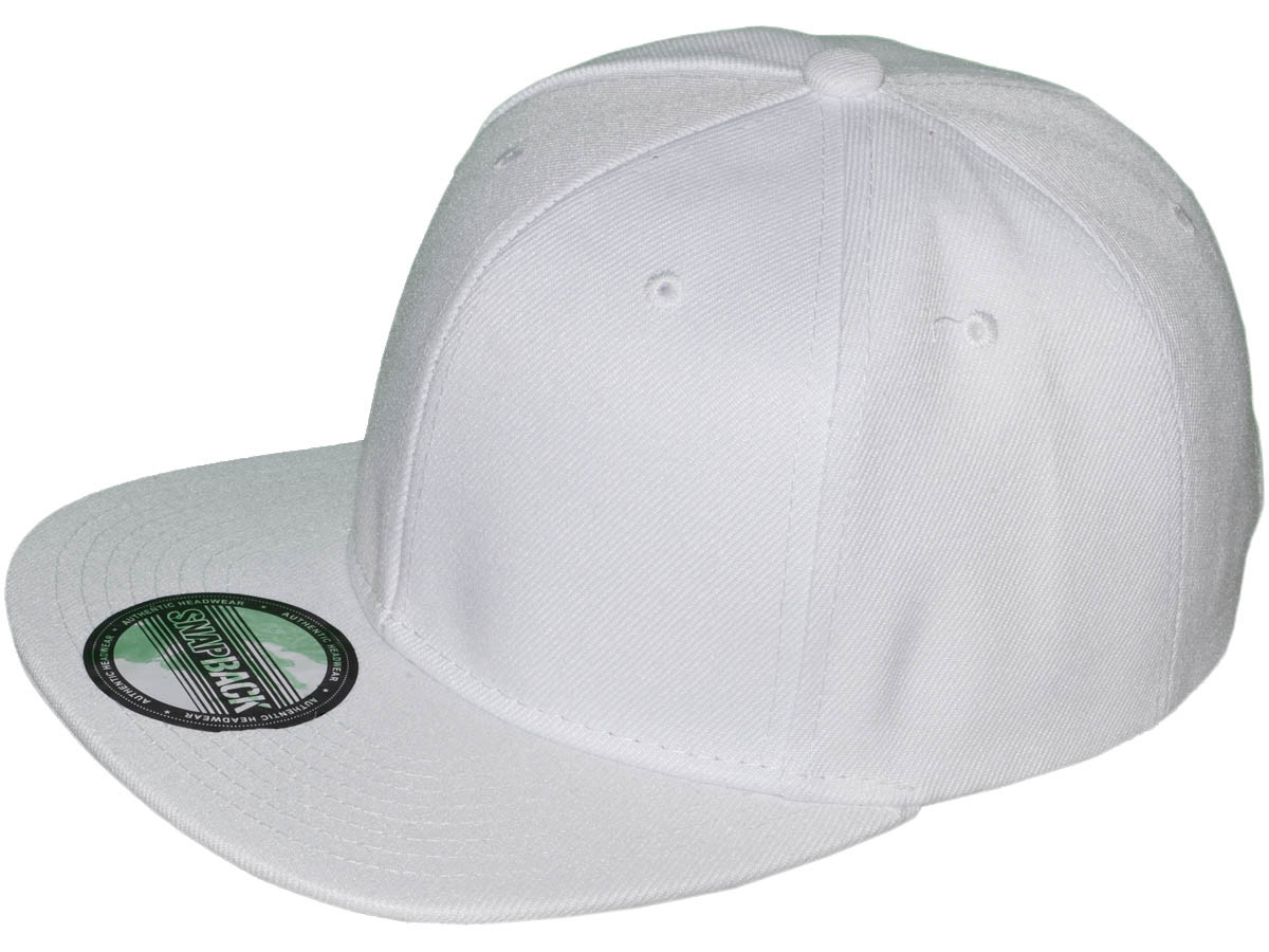 Wholesale Flat Bill Blank/Plain Snapback Hats with Same Color Underbill ...
