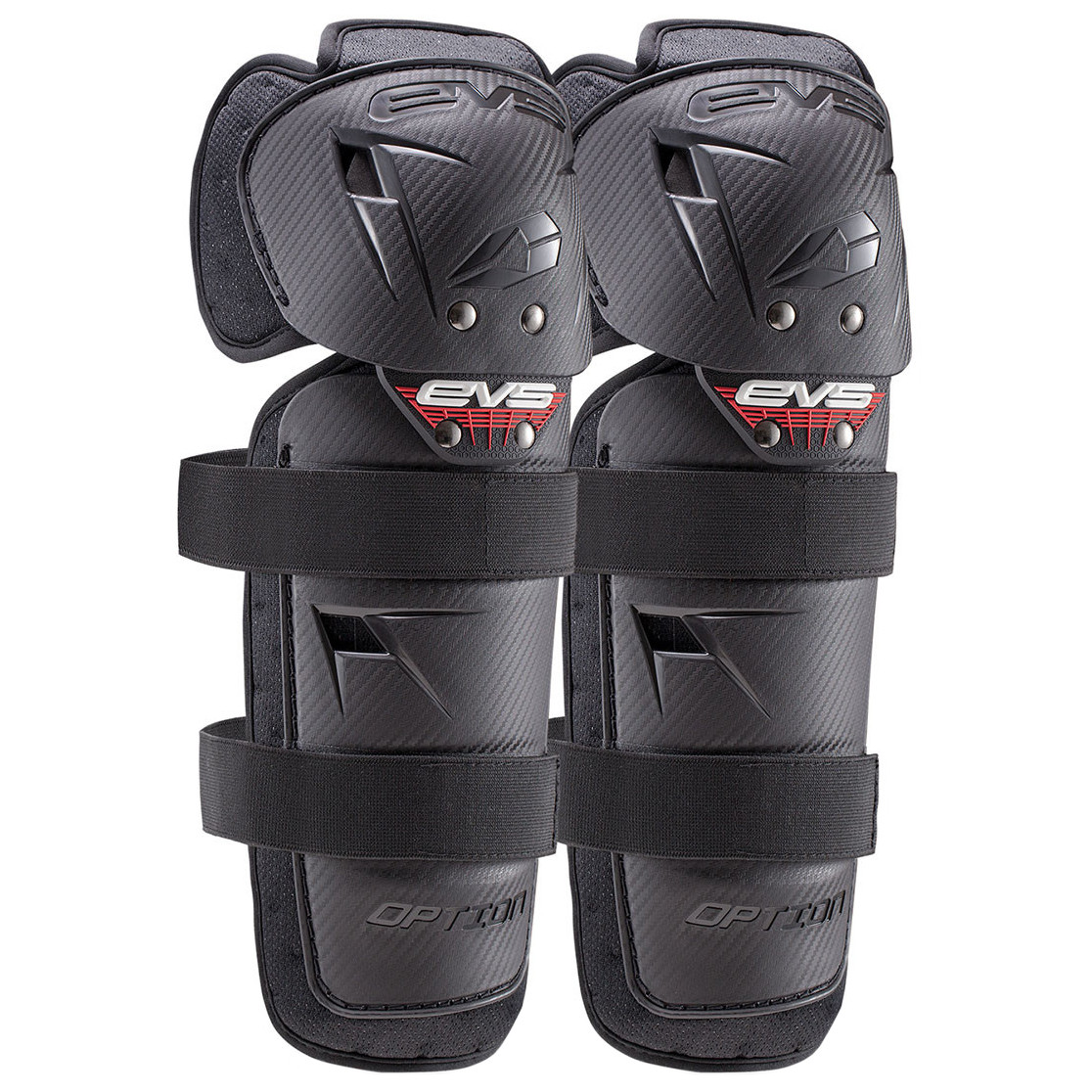 EVS Option Knee Guards Adult (Black) Pair Size Adult | RaceFX