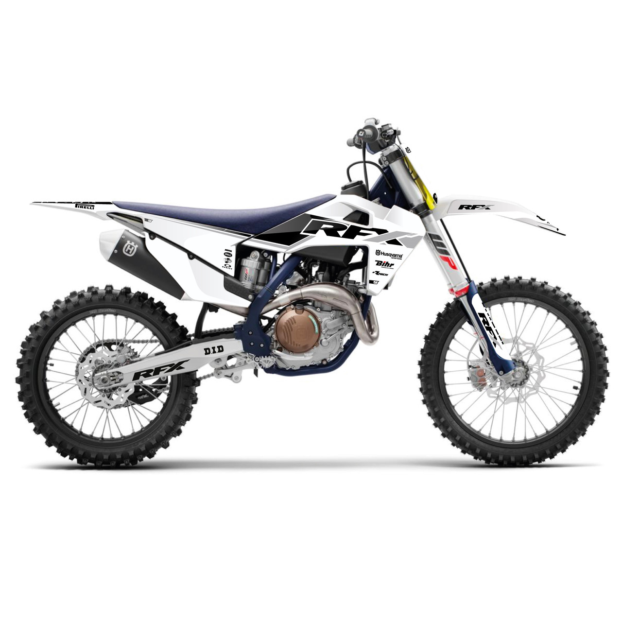RFX Motocross Pro Full Graphics Kit Husqvarna TC 125/250 19-22 (White ...