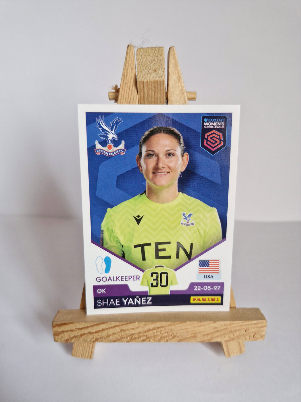 #167 Shae Yanez (Crystal Palace) Panini Women's Super League 2025 ...