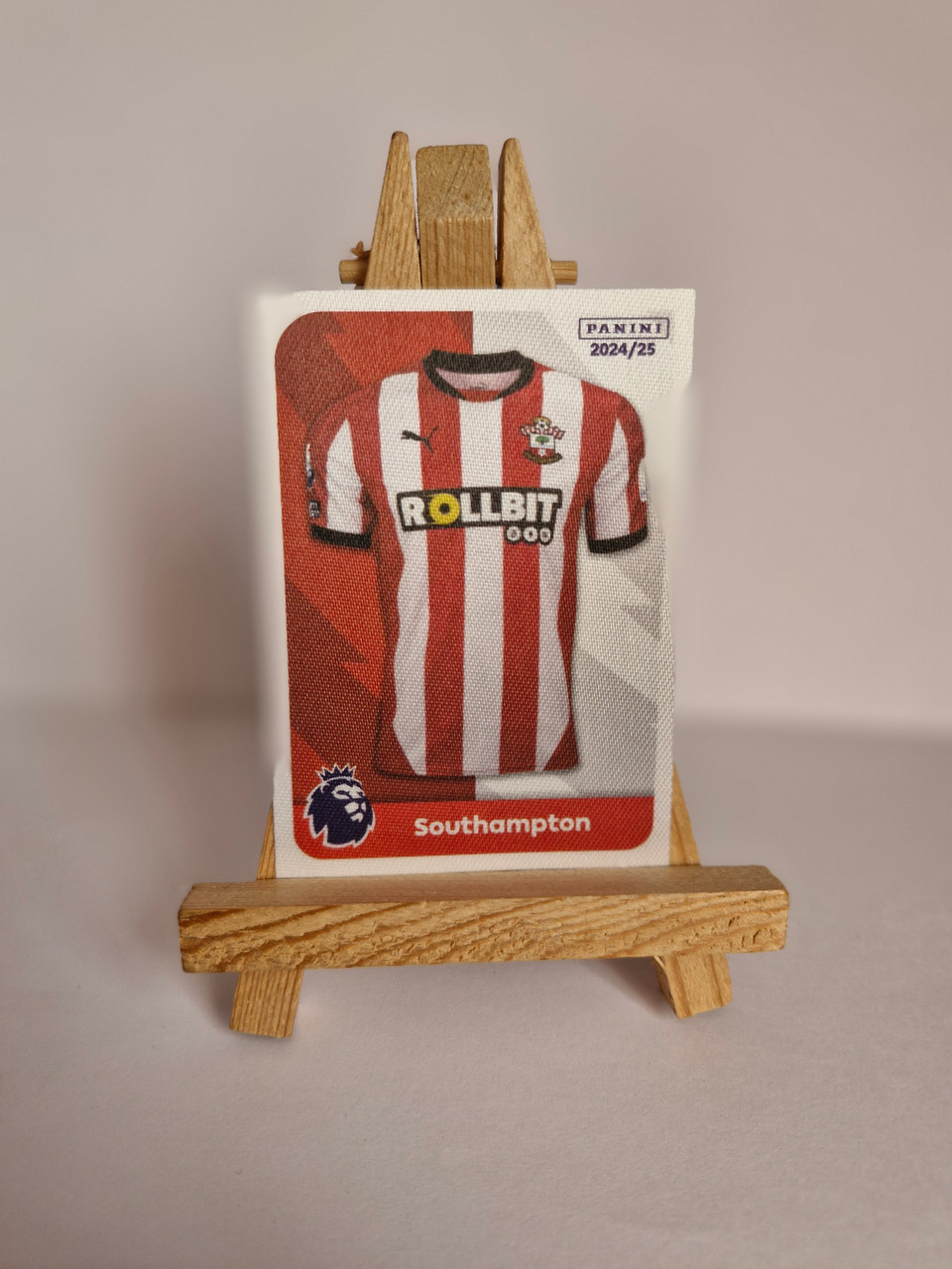 #19 Southampton Home Kit Panini Premier League 2025 Sticker Collection ...