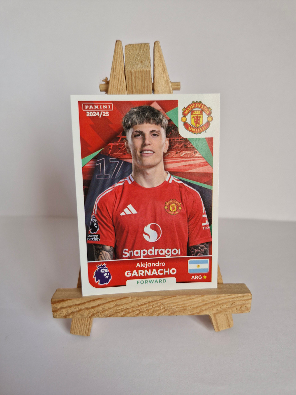 #455 Alejandro Garnacho (Manchester United) Panini Premier League 2025 ...