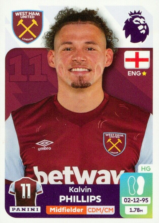 #U45 Kalvin Phillips (West Ham United) Panini Premier League 2024 ...