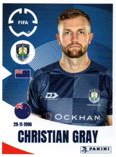#144 Christian Gray (Auckland City FC) Panini Club World Cup 2025 ...
