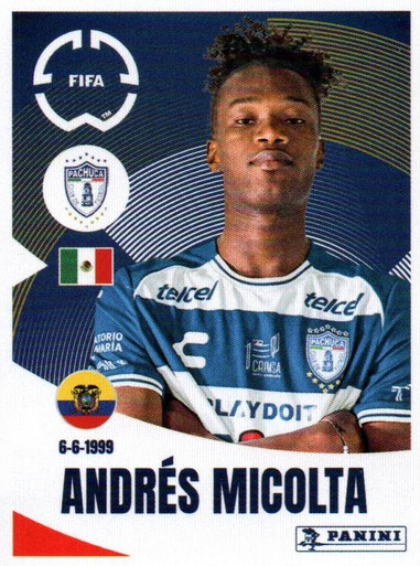 #522 Andres Micolta (CF Pachuca) Panini Club World Cup 2025 Sticker ...