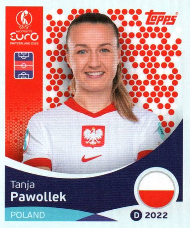 #202 Tanja Pawollek (Poland) Topps UEFA Women's Euro 2025 Sticker ...