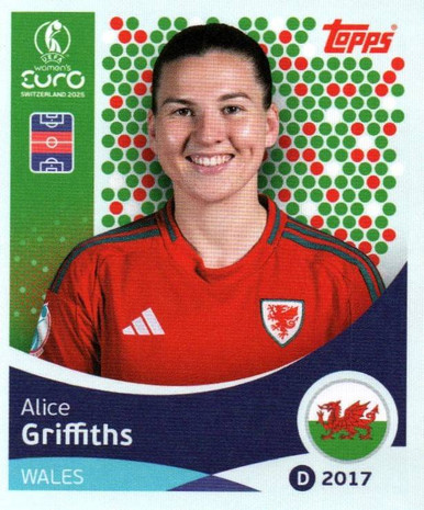 #279 Alice Griffiths (Wales) Topps UEFA Women's Euro 2025 Sticker ...