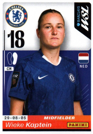 #148 Wieke Kaptein (Chelsea) Panini Women's Super League 2026 Sticker ...