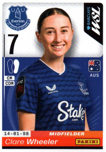 #179 Clare Wheeler (Everton) Panini Women's Super League 2026 Sticker ...