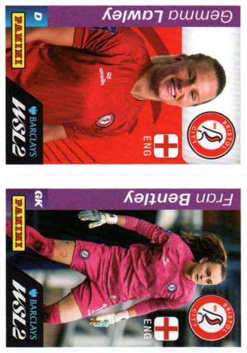 #461 Gemma Lawley/ Fran Bentley (Bristol City) Panini Women's Super ...