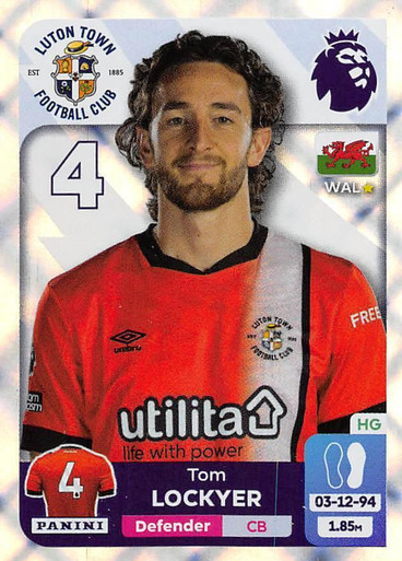#381 Tom Lockyer (Luton Town) Panini Premier League 2024 Sticker ...