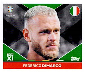 #ITA TOP2 Federico Dimarco (Italy) Topps Euro 2024 Sticker Collection - Footballstickershop.com