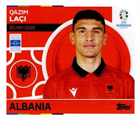 #ALB12 Qazim Laci (Albania) Topps Euro 2024 Sticker Collection ...