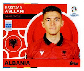 #ALB13 Kristjan Asllani (Albania) Topps Euro 2024 Sticker Collection ...